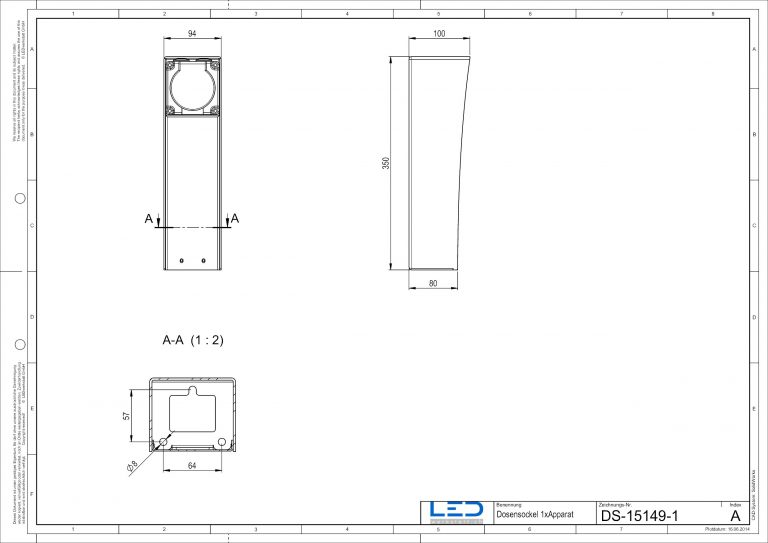 Steckdosensockel ESOCKET 350 Gartenstromverteiler IP21 / IP55