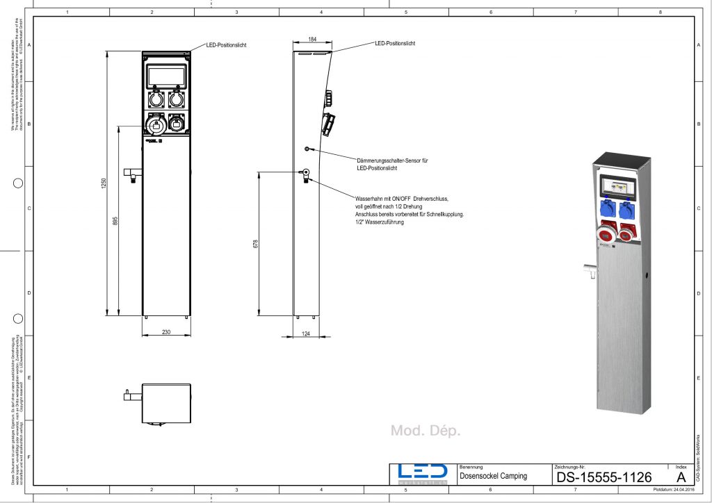Ladesäule IP67 E-Mobility Swiss Made bei LED Werkstatt GmbH