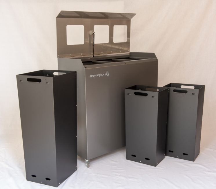 C3-Bin Recyclingstation, Wertstoffbehälter, Abfallbehälter PET, Abfall, Alu